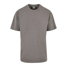 T-Shirt Urban Classics "Urban Classics Herren Heavy Oversized Acid Wash Tee", Jungen, Gr. M, asphalt, 100% Baumwolle, unifarben, oversize, Rundhals, Shirts T-Shirt
