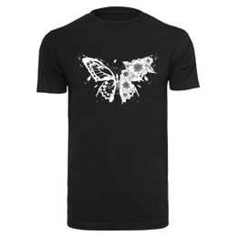 T-Shirt MisterTee "MisterTee Butterfly White Tee", Jungen, Gr. XL, schwarz, 100% Baumwolle, bedruckt, normal, Rundhals, Shirts T-Shirt
