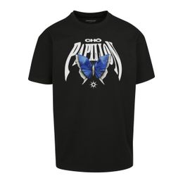 T-Shirt "Upscale by Mister Tee Herren Origami Tee", Jungen, Gr. L, schwarz, 100% Baumwolle, UPSCALE BY MISTER TEE, unifarben, oversize, Rundhals, Shirts T-Shirt