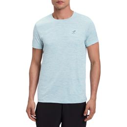 T-Shirt Energetics "HE.-T-SHIRT TELLY II SHORT SLEEVE M", Jungen, Gr. L, blau (melange, blau aqua, bl), Jersey, Obermaterial: 100% Polyester, Rundhals, Shirts T-Shirt, Regular Fit, kurze &Auml;rmel, sportlicher Stil, mit Rundhalsausschnitt