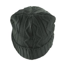 Beanie MSTRDS "MSTRDS Unisex Beanie Cable Flap", Herren, Gr. onesize, charcoal, Kunstfaser, M&uuml;tzen Beanie
