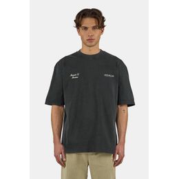 T-Shirt Pegador "Zernez Oversized Tee", Jungen, Gr. XS, vintage schwarz, Single Jersey, Obermaterial: 100% Baumwolle, bedruckt, oversize normal, Rundhals, Shirts T-Shirt, Baumwolle, oversize