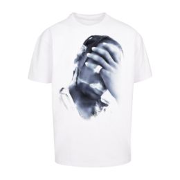 Kurzarmshirt "Upscale by Mister Tee Herren 4 AM Oversize Tee", Jungen, Gr. XL, wei&szlig;, 100% Baumwolle, UPSCALE BY MISTER TEE, bedruckt, normal, Rundhals, Shirts
