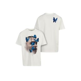 Kurzarmshirt "Upscale by Mister Tee Herren Le Papillon Oversize Tee", Jungen, Gr. XXL, blancwei&szlig;, 100% Baumwolle, UPSCALE BY MISTER TEE, unifarben, oversize, Rundhals, Shirts