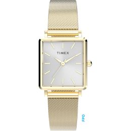 Quarzuhr Timex "TRANSCEND", gold (goldfarben), Armbanduhren, Damen, Quarzuhr, Armbanduhr, Damenuhr, Edelstahlarmband, analog