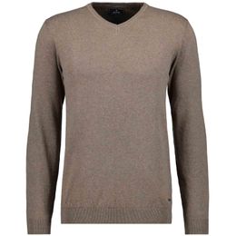 V-Ausschnitt-Pullover Ragman, Herren, Gr. 48, braun (camel), Strick, 95% Baumwolle 5% Kaschmir, V-Ausschnitt, Pullover