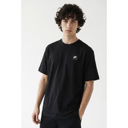 T-Shirt Nike Sportswear "U NSW TEE LSE AIR BOX", Herren, Gr. XS, schwarz, angeraute Sweatware, Obermaterial: 100% Baumwolle, normal, Rundhals, angesetztes B&uuml;ndchen, Shirts T-Shirt, Print T-Shirt, sportlicher Look