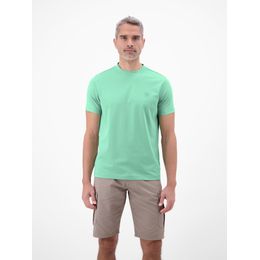 T-Shirt Lerros, Jungen, Gr. L, mint water, Web, Obermaterial: 75% Baumwolle, 25% Polyester, unifarben, regular fit normal, Rundhals, gerader Abschluss, Shirts T-Shirt, mit Logo Stickerei