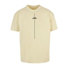 T-Shirt Merchcode "Merchcode Herren Think Different Heavy Oversized Tee", Jungen, Gr. L, softgelb, 100% Baumwolle, bedruckt, oversize, Rundhals, Shirts T-Shirt
