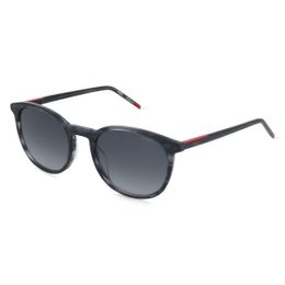 HUGO BOSS Hugo HG 1400/G/S | Herren-Sonnenbrille | Fassung: Vollrand, Panto, Acetat, Grau Horn | Glasfarbe: Grau