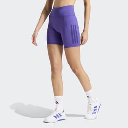 Damen Shorts "OPTIME WORKOUT 3-STREIFEN KURZE LEGGINGS"pure lila, innenbeinl&auml;nge ca. 18 cm, Gr. S, adidas Performance, Obermaterial: 73% Polyester,