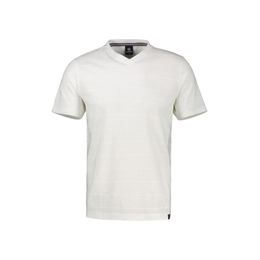 Lerros Herren T-Shirt "T-Shirt mit V-Neck in Strickqualit&auml;t, grosse Gr&ouml;&szlig;en"broken wei&szlig;, Gr. 6XL, 100% Baumwolle, Shirts