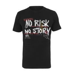 Kurzarmshirt MisterTee "MisterTee Herren No Risk No Story Tee", Jungen, Gr. S, schwarz, 100% Baumwolle, unifarben, normal, Rundhals, Shirts