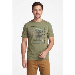 T-Shirt Timberland "Water Stack Logo Short Sleeve Tee", Jungen, Gr. XL, sage, Obermaterial: 100% Baumwolle, Shirts T-Shirt, sportlicher Stil, f&uuml;r Sport- und Outdoormode, Kurzarmdesign