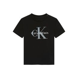 T-Shirt Calvin Klein Jeans "MONOLOGO T-SHIRT", Jungen, Gr. 62, pvh schwarz, Jersey, Obermaterial: 94% Baumwolle, 6% Elasthan, unifarben, regular fit normal, Rundhals, eingesetzt abgesteppte Kante, Shirts T-Shirt, Regular fit f&uuml;r Babys