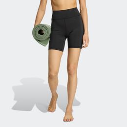 Shorts adidas Performance "ALL ME ESSENTIALS 7-INCH KURZE LEGGINGS", Damen, Gr. S, N-Gr, schwarz (schwarz, schwarz, normal, gr.), Obermaterial: 85% Polyester, 15% Elasthan, Hosen Shorts