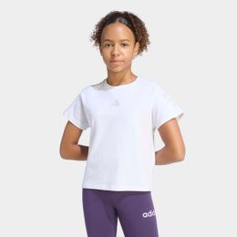 M&auml;dchen T-Shirt "FUTURE ICONS 3-STREIFEN"wei&szlig;, grau one, Gr. 170, adidas Sportswear, Obermaterial: 93% Baumwolle, 7% Elasthan, Shirts