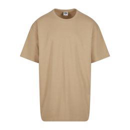 T-Shirt Urban Classics "Urban Classics Herren Heavy Oversized Tee", Jungen, Gr. XXL, beige (unionbeige), 100% Baumwolle, unifarben, oversize, Rundhals, Shirts T-Shirt