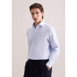 Businesshemd Seidensticker "Schwarze Rose", Herren, Gr. L (41), normale &Auml;rmell&auml;ngen, hellblau, 100% Baumwolle, Strukturmuster, regular fit, 2-Knopf-Manschette, Hemden, Regular 1/1 Kentkragen Struktur