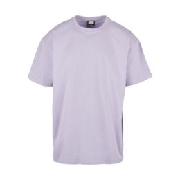 T-Shirt Urban Classics "Urban Classics Herren Heavy Oversized Tee", Jungen, Gr. L, lila, 100% Baumwolle, unifarben, oversize, Rundhals, Shirts T-Shirt