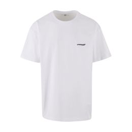 T-Shirt "Upscale by Mister Tee Upscale Core EMB Oversize Tee", Jungen, Gr. S, wei&szlig;, 100% Baumwolle, UPSCALE BY MISTER TEE, bedruckt, oversize, Rundhals, Shirts T-Shirt