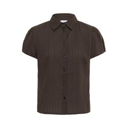 Kurzarmhemd Saint Tropez "Kurzarmhemd SabbeeSZ", Damen, Gr. M, N-Gr, braun (chocolate braun), Obermaterial: 100% Baumwolle CO., Hemden