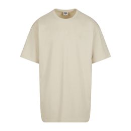 T-Shirt Urban Classics "Urban Classics Herren Heavy Oversized Tee", Jungen, Gr. L, beige (sand), 100% Baumwolle, unifarben, oversize, Rundhals, Shirts T-Shirt