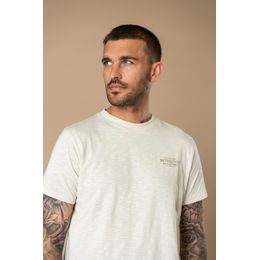 T-Shirt PETROL INDUSTRIES "Men T-Shirt", Jungen, Gr. XXXL(46), seashell, Jersey, Obermaterial: 100% Baumwolle, bedruckt, regular fit normal, Rundhals, gerader Abschluss, Shirts T-Shirt, mit Backprint