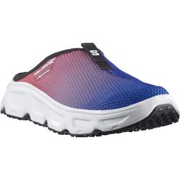 Badesandale Salomon "REELAX SLIDE 6.0 EQUIPE", Herren, Gr. 43, surf the web, fiery rot, wei&szlig;, Textil, mehrfarbig, Schuhe, Erholungsschuhe