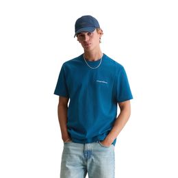 Marc O'Polo T-Shirt MARC O'POLO DENIM "aus schwerem Bio-Baumwoll-Jersey", Jungen, Gr. M, coastal blau, Obermaterial: 100% Baumwolle, unifarben, Basic, relaxed fit, Rundhals, normaler Saum, Shirts T-Shirt