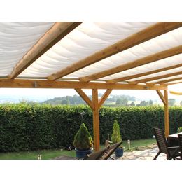 Sonnensegel Floracord, wei&szlig;, B:91cm T:330cm, Polyester, Sonnensegel, 512 x 350 cm mit 5 Feldern, inkl. Montagematerial