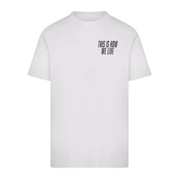 T-Shirt MisterTee "MisterTee This Is How We Live Tee", Jungen, Gr. 4XL, wei&szlig;, 100% Baumwolle, bedruckt, normal, Rundhals, Shirts T-Shirt