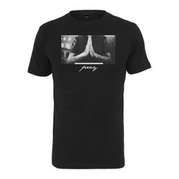 Kurzarmshirt MisterTee "MisterTee Damen Ladies Pray Tee", Jungen, Gr. XXL, schwarz, 100% Baumwolle, unifarben, oversize, Rundhals, Shirts