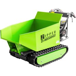 Raupendumper ZIPPER "Mini", gr&uuml;n, B:75,5cm H:112,5cm L:167,5cm, Motorschubkarren, aus Stahl