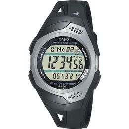 Chronograph, schwarz (schwarz, grau, schwarz), CASIO TIMELESS COLLECTION, Armbanduhren, Damen, Chronograph, Quarzuhr, Armbanduhr, Damenuhr, Jugendliche, Digitaluhr
