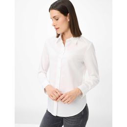 Klassische Bluse Brax "Style VICTORIA", Damen, Gr. 48, wei&szlig;, Web, 96% Baumwolle, 4% Elasthan, Blusen Bluse