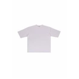T-Shirt DROPSIZE "Dropsize Loose Fit T-Shirt", Jungen, Gr. S, cream wei&szlig;, 52% Baumwolle, 48% Polyester, unifarben, loose fit, Rundhals, Shirts T-Shirt
