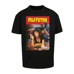 T-Shirt Merchcode "Merchcode Herren Pulp Fiction Poster Oversize Tee", Jungen, Gr. L, schwarz, 100% Baumwolle, bedruckt, oversize, Rundhals, Shirts T-Shirt
