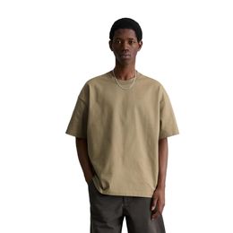 Marc O'Polo T-Shirt MARC O'POLO DENIM "aus schwerem Bio-Baumwoll-Jersey", Jungen, Gr. L, soft braun, Obermaterial: 100% Baumwolle, unifarben, Basic, oversize, normaler Saum, Shirts T-Shirt