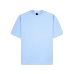 T-Shirt DROPSIZE "Dropsize Herren Super Heavy Blank T-Shirt", Jungen, Gr. L, babyblau, 100% Baumwolle, unifarben, oversize, Rundhals, Shirts T-Shirt