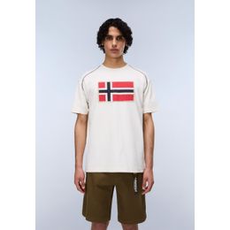 T-Shirt Napapijri, Jungen, Gr. L, beige (wei&szlig; whisper), Obermaterial: 100% Baumwolle, normal, Rundhals, Shirts T-Shirt