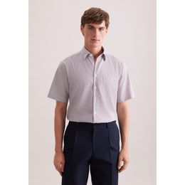 Businesshemd Seidensticker "Schwarze Rose", Herren, Gr. M (39), normale &Auml;rmell&auml;ngen, braun, 100% Baumwolle, kariert, regular fit, Hemden, Regular 1/2 Covered-Button-Down-Kragen Karo