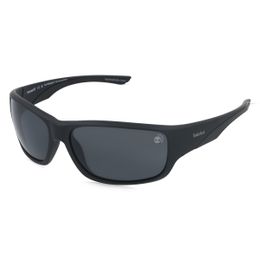 Timberland TB00084 | Herren-Sonnenbrille | Fassung: Vollrand, Eckig, Kunststoff, Schwarz Matt | Glasfarbe: Grau Verlaufend