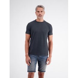 Lerros Herren T-Shirt "T-Shirt in softer Seersucker-Qualit&auml;t mit bequemem O-Neck"classic navy, Gr. XXL, 97% Baumwolle, 3% Elasthan, Shirts