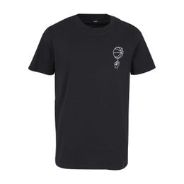 T-Shirt MisterTee "MisterTee Kids Team Tactics Tee", Jungen, Gr. 134/140, schwarz, 100% Baumwolle, bedruckt, normal, Rundhals, Shirts T-Shirt