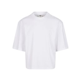 T-Shirt Urban Classics "Urban Classics Herren Organic Oversized Cropped Tee", Jungen, Gr. 5XL, wei&szlig;, 100% Baumwolle, unifarben, oversize, Rundhals, Shirts T-Shirt