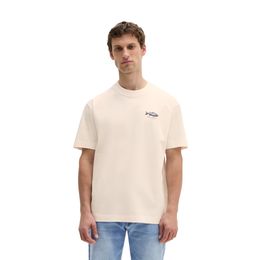 Marc O'Polo T-Shirt MARC O'POLO "mit maritimem R&uuml;ckenprint", Jungen, Gr. L, silky wei&szlig;, Obermaterial: 100% Baumwolle, unifarben, Basic, loose fit, Rundhals, Shirts T-Shirt