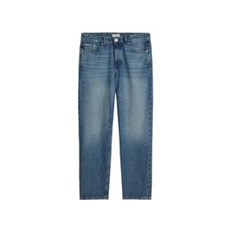 Marc O'Polo Tapered-fit-Jeans MARC O'POLO DENIM, Herren, Gr. 33, L&auml;nge 30, blau (medium blau_multi), Denim/Jeans, Obermaterial: 100% Baumwolle, gerade, unten schmal, Jeans, Model Runne tapered aus reiner Bio-Baumwolle