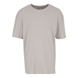 T-Shirt Urban Classics "Urban Classics Herren Waffle Tee", Jungen, Gr. 4XL, cloud, 65% Polyester, 35% Baumwolle, unifarben, oversize, Rundhals, Shirts T-Shirt