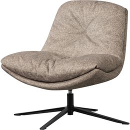 Drehsessel Woood "Arve mit Gewebtem Bezug und Drehmechanismus B 82 x T 87 x H 86 cm", natur, B:82cm H:86cm T:87cm, Sessel, Drehsessel, Sehr hohe Verschlei&szlig;festigkeit, Tragkraft 120 kg, Metallgestell